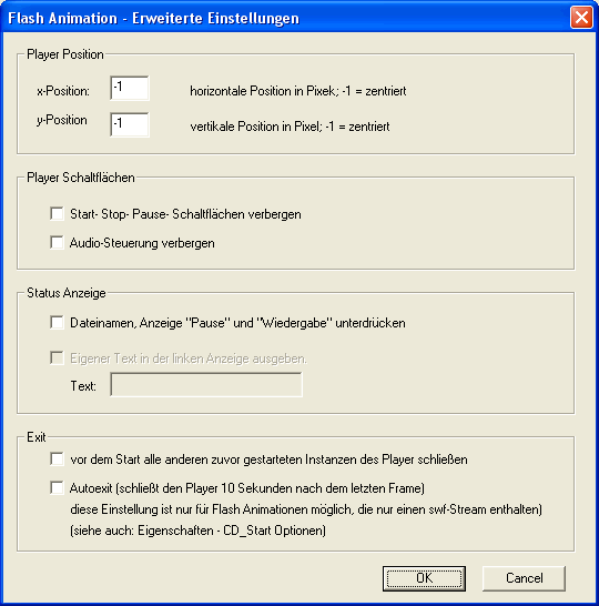 CDMenuPro Flash Player für den Autostart von Flash Videos