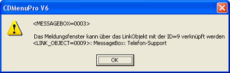 CDMenu Projekt: Eine Messagebox ausgeben